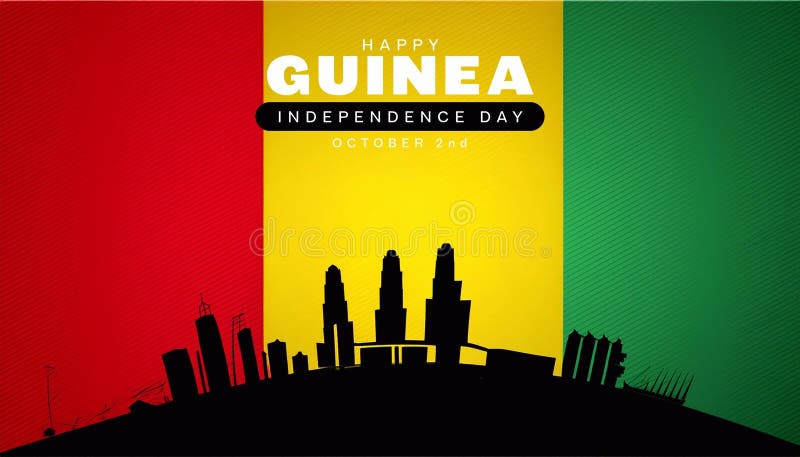 Guinea Independence Day Poster Design Stock Illustration - Illustration ...