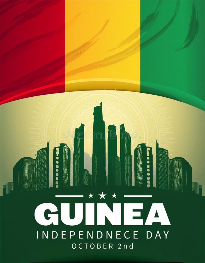 Guinea Independence Day Poster Design Stock Illustration - Illustration ...