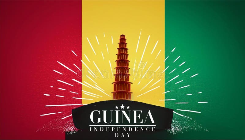 Guinea Independence Day Poster Design Stock Illustration - Illustration ...