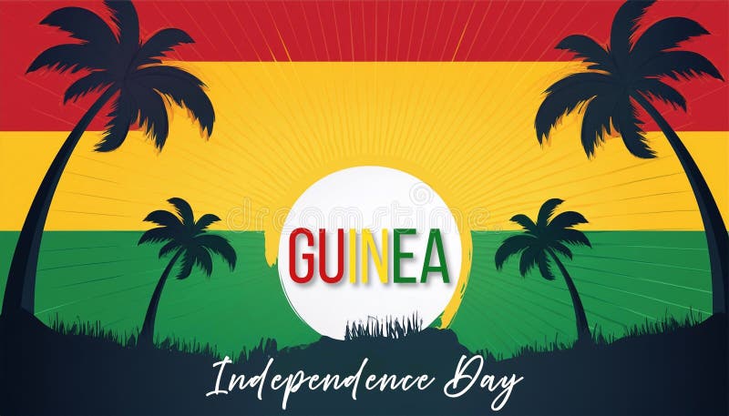 Guinea Independence Day Poster Design Stock Illustration - Illustration ...