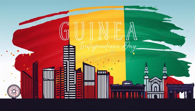 Guinea Independence Day Poster Design Stock Illustration - Illustration ...