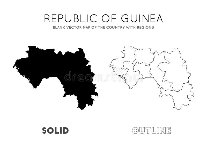 Guinea map. stock vector. Illustration of chart, destination - 156740681