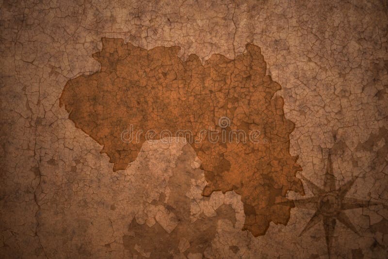 Guinea Map on a Old Vintage Paper Background Stock Illustration ...