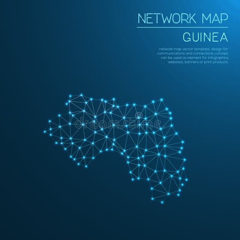 Guinea network map. stock vector. Illustration of light - 85967157
