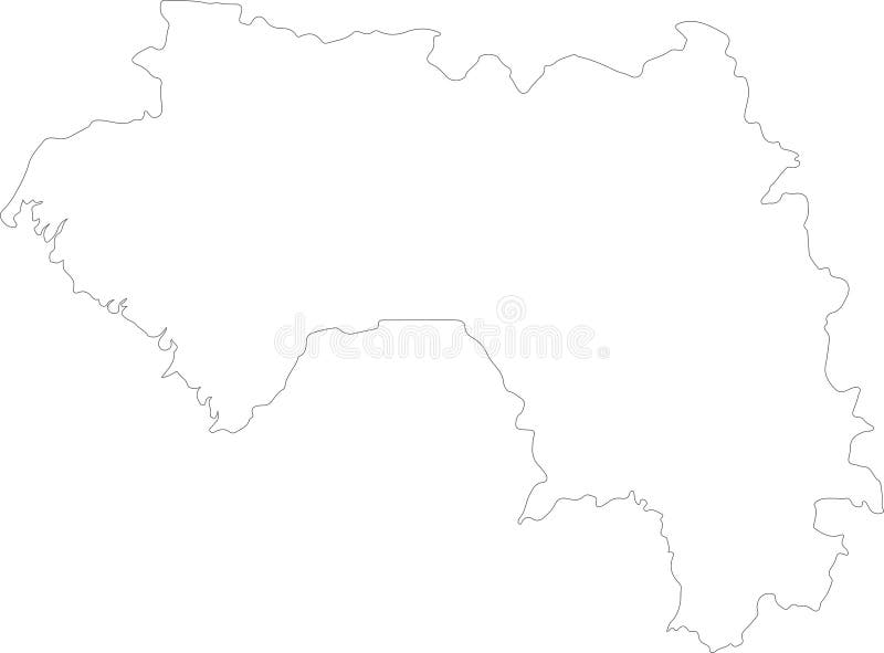 Guinea outline map stock vector. Illustration of silhouette - 317468067