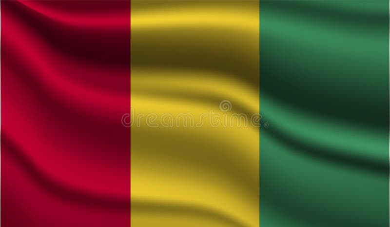 Guinea Flag with Infographic Design Isolated on World Map Stock Vector ...