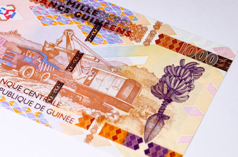 1000 Guinean Francs with the Image of Bauxite Mining by Open Pit Method ...