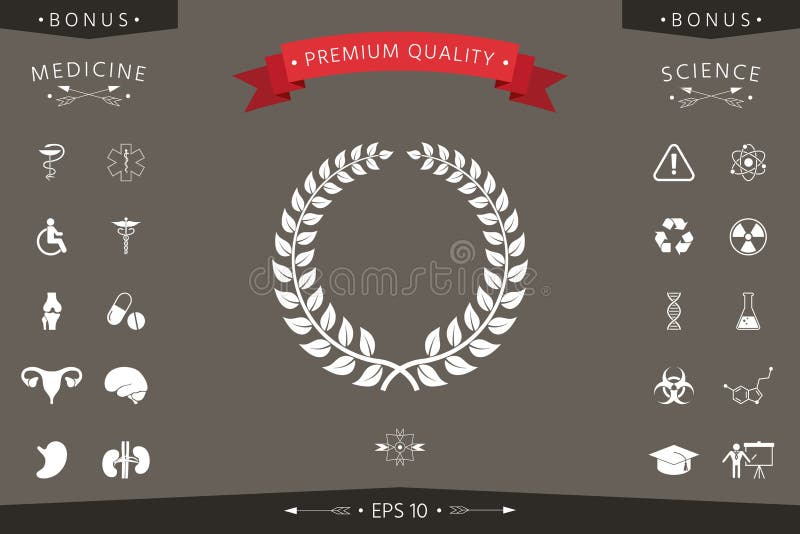 Guirlande De Laurier - Symbole De Conception Illustration de Vecteur ...