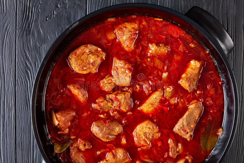Guisado Rojo Caluroso De Chile Y Del Cerdo Imagen de archivo - Imagen ...
