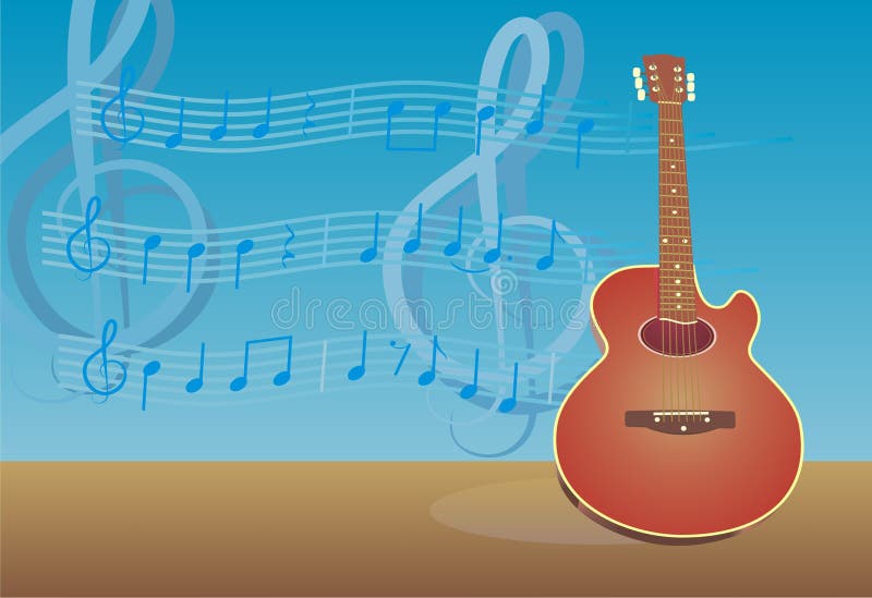 Guitar stock vector. Illustration of vector, guitar, chord - 6369147