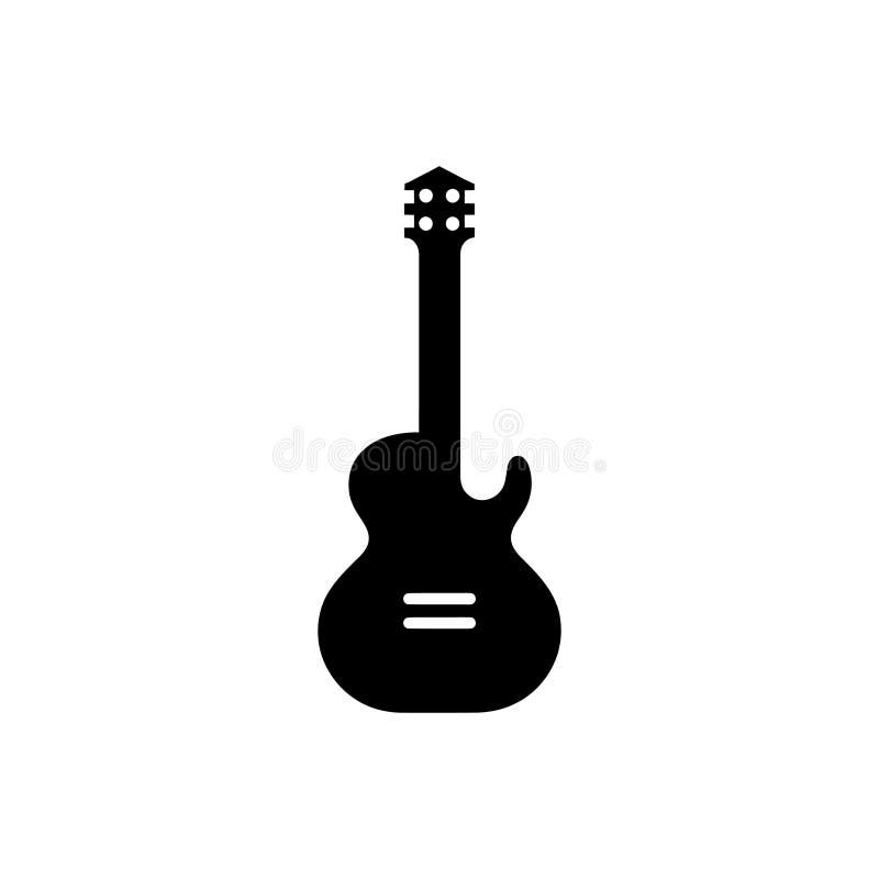 Guitar acoustic music icon stock vector. Illustration of melody - 306213340
