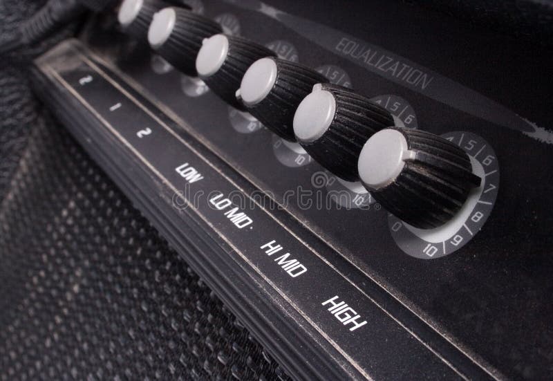 Guitar amp stock image. Image of closeup, knobs, speaker - 586461