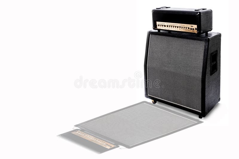 Guitar Amp Stack Reflection Stock Photo - Image of reflection, angled ...
