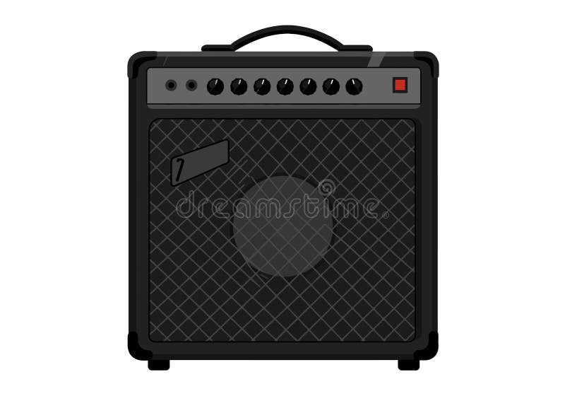 Guitar amp clipart. stock illustration. Illustration of handle - 361723033