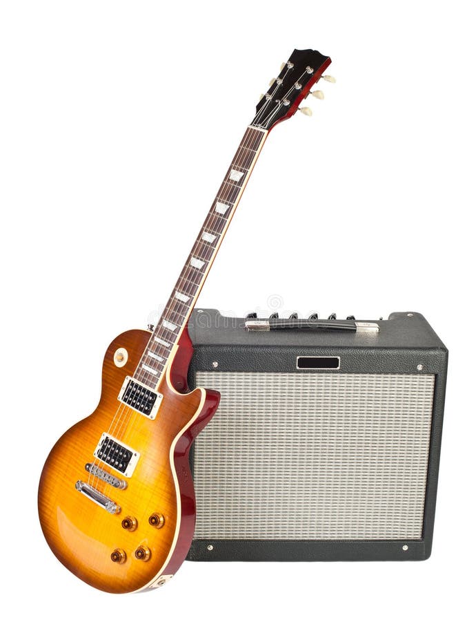 Guitar Amp Stack with Fender Style Guitar Stock Photo - Image of ...