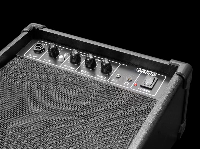 Guitar Amplifier Black Background Eq Bass Electric Stock Photos - Free ...
