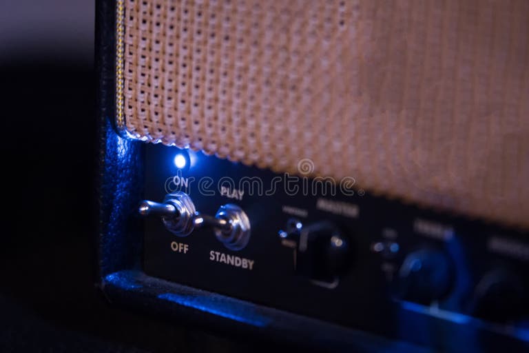 Guitar Amplifier Control Panel, on-off Stock Photo - Image of ...