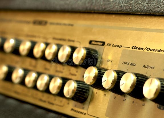 Guitar amplifier knobs stock image. Image of amplifier - 23247321