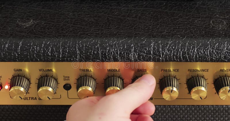 Guitar Amplifier Tone Equalizer Knobs Maxed Out Stock Footage - Video ...