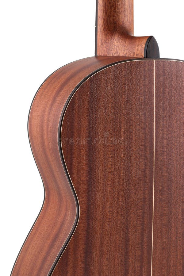 Guitar Back on a White Background Stock Image - Image of isolated ...