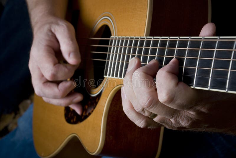 Guitar Being Played by a Master Guitaris Stock Photo - Image of string ...