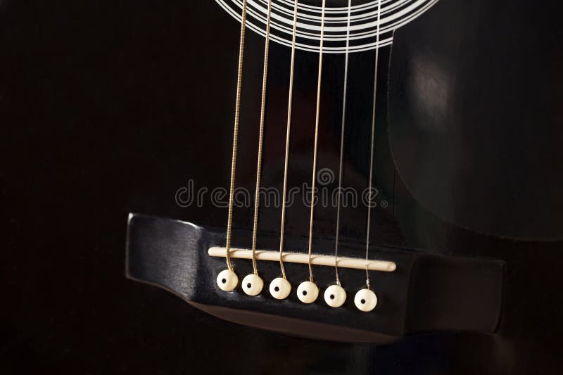 Guitar Black String Plucking Instrument, Strings Stretched, Polished ...