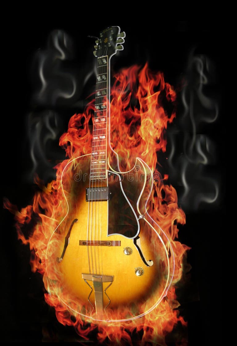 Burning Guitar Stock Illustrations – 934 Burning Guitar Stock ...