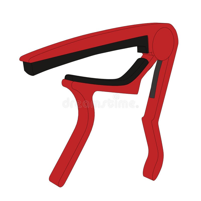 Guitar Capo with Black Outlines Stock Illustration - Illustration of ...