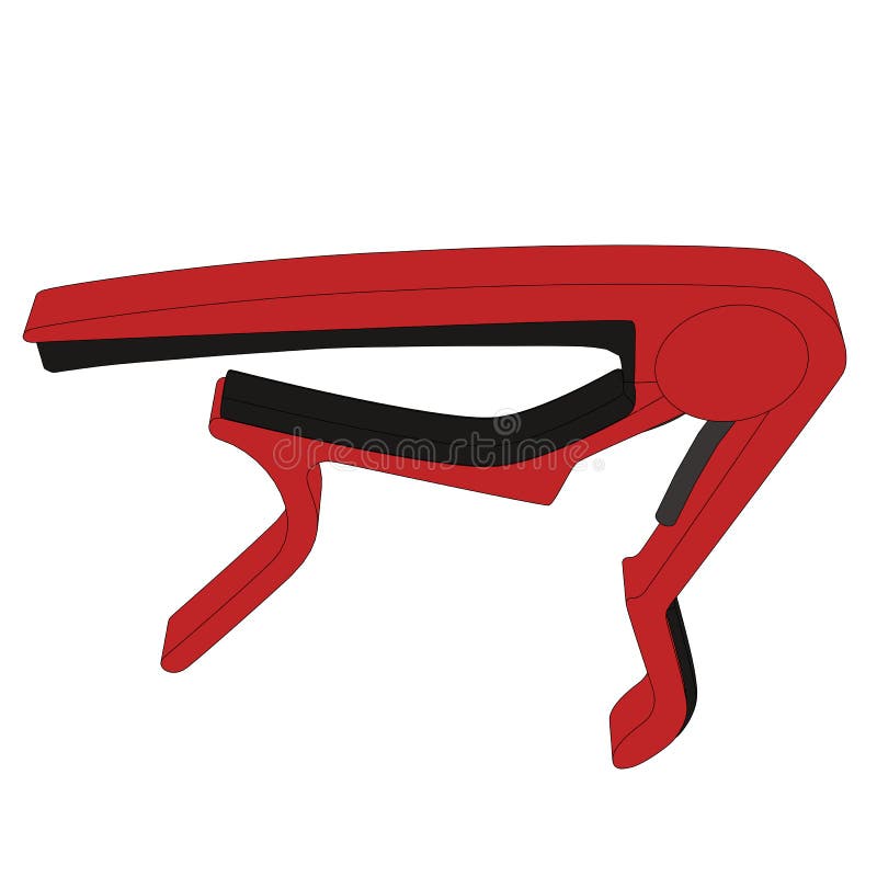 Guitar Capo with Black Outlines Stock Illustration - Illustration of ...