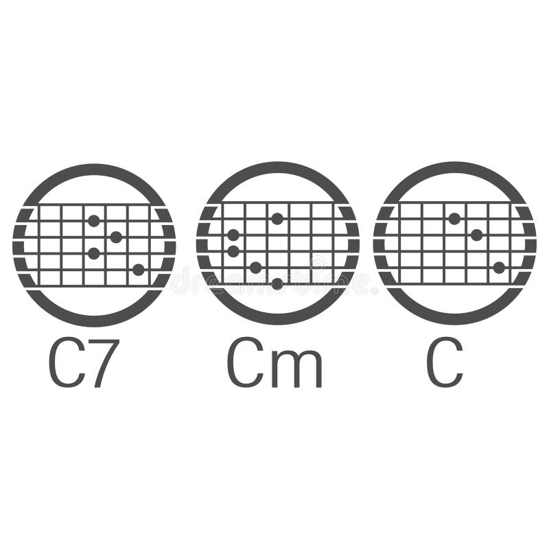 Guitar chord icon design stock vector. Illustration of frets - 334662081