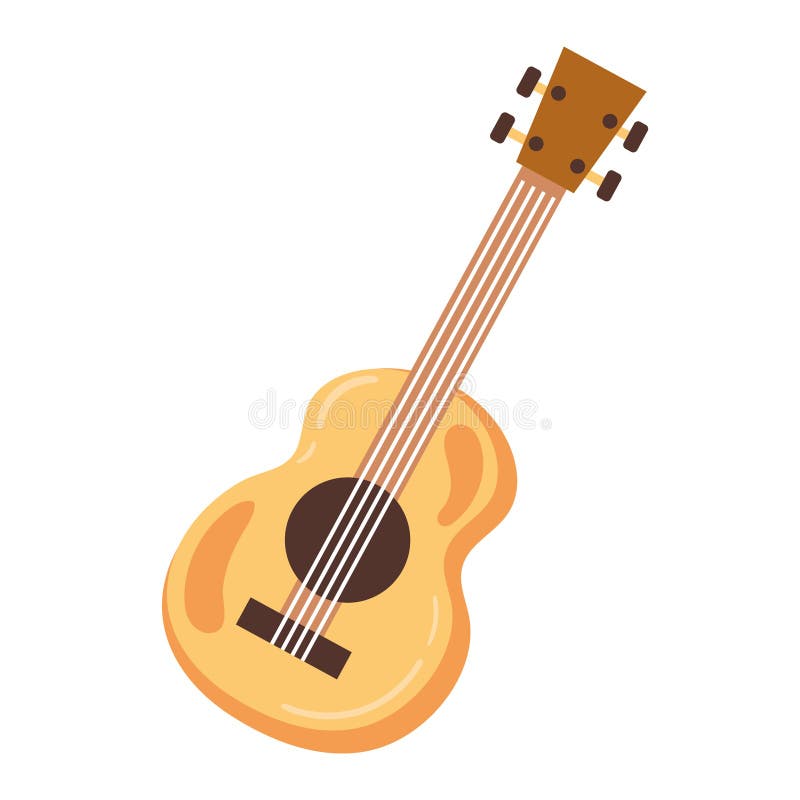 Guitar Classic String Instrument Stock Vector - Illustration of flat ...