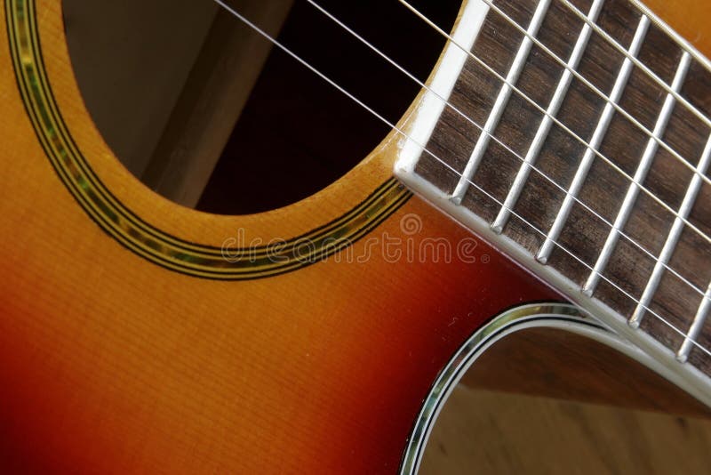 Guitar Close up stock photo. Image of steel, dark, acoustic - 1093820