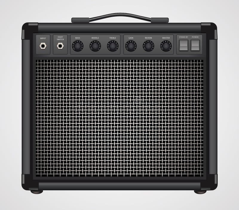 Vector Guitar Amplifier stock illustration. Illustration of metal ...