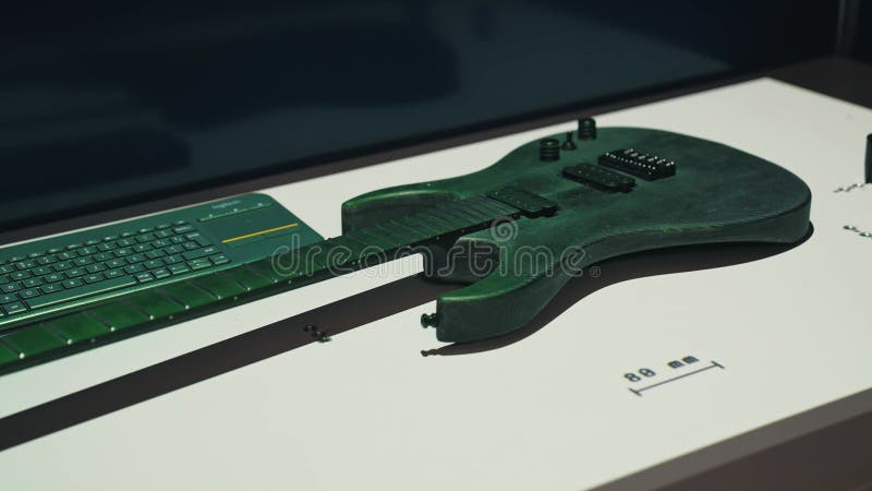 Guitar and the Computer Keyboard on the X Ray Table Stock Footage ...