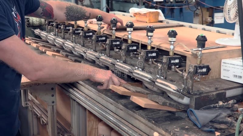 Guitar Factory, Assembly Process Stock Image - Image of assembly ...