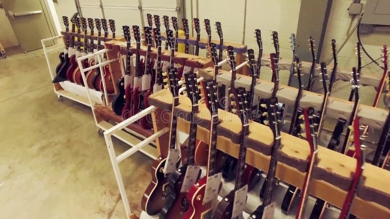 Guitar Factory, Assembly Process Stock Photo - Image of process ...