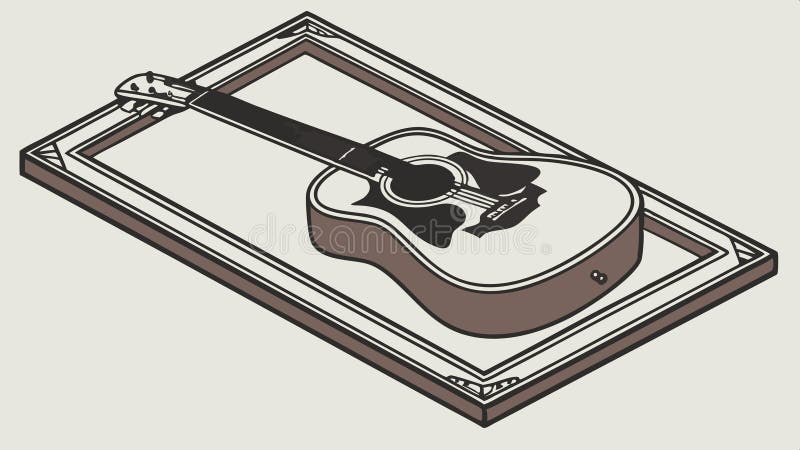 Guitar in Frame, Representing Music, Instruments, and Artistic Display ...