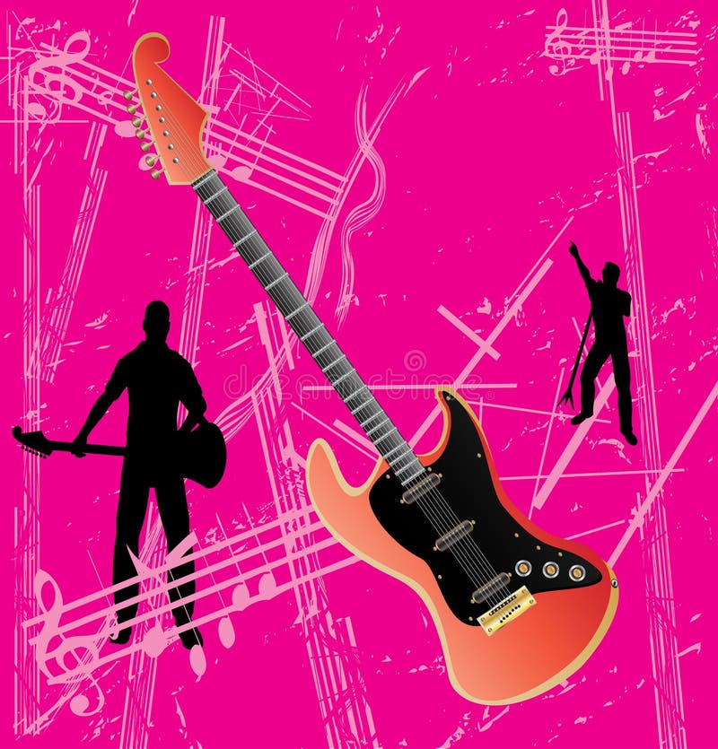 Music Instruments Grunge Background Stock Vector - Illustration of love ...