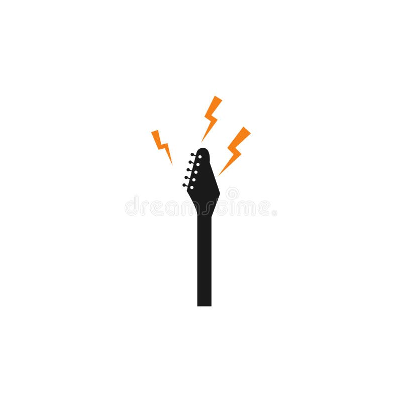 Guitar Head Vector Design Illustration Stock Vector - Illustration of ...