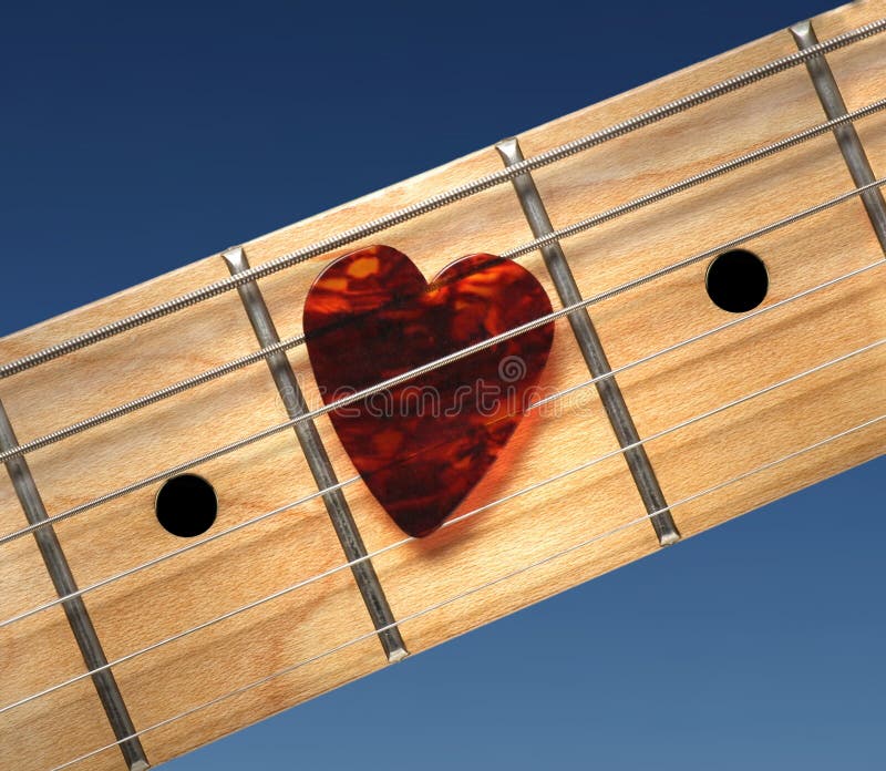 Guitar with heart stock photo. Image of love, rock, guitarist - 22931050