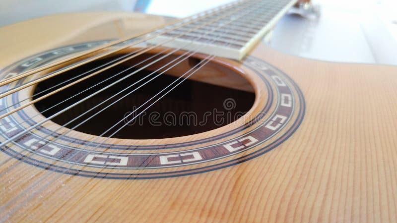 Guitar hole strings stock photo. Image of blues, rock - 85076064