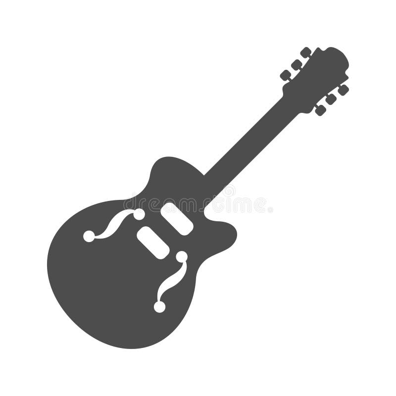Guitar icon logo design stock vector. Illustration of silhouette ...