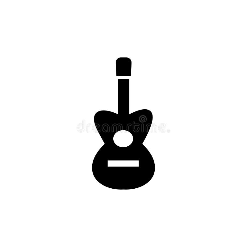 Guitar Icon . Musical Instrument Sign Stock Vector - Illustration of ...