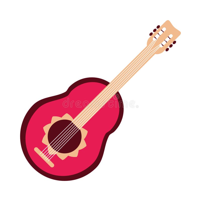 Guitar Instrument Musical String Element Icon Flat Style Stock Vector ...
