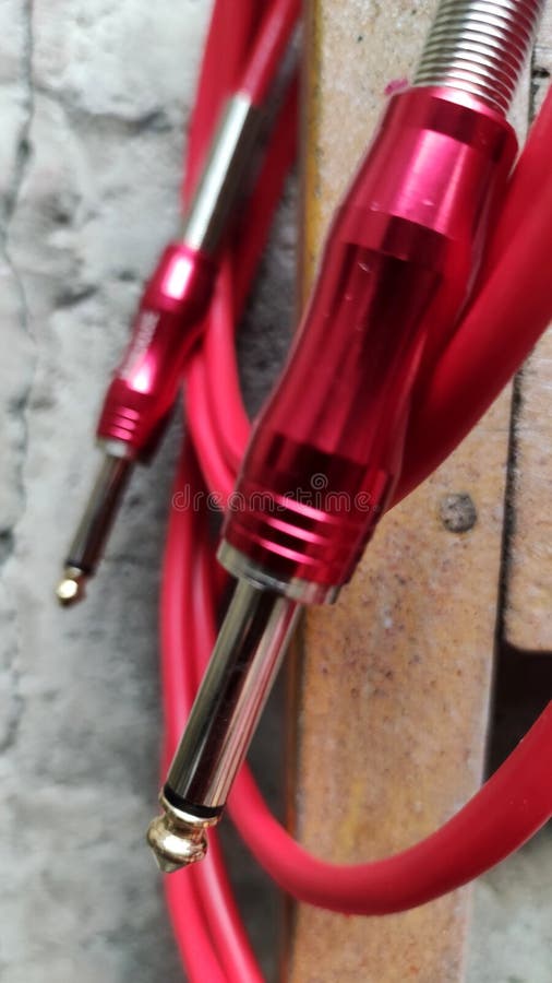 Guitar jack red stock photo. Image of jack, guitar - 316488508