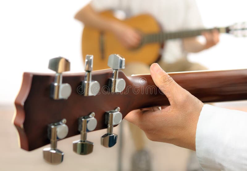 Guitar lesson stock photo. Image of entertainment, play - 25616210