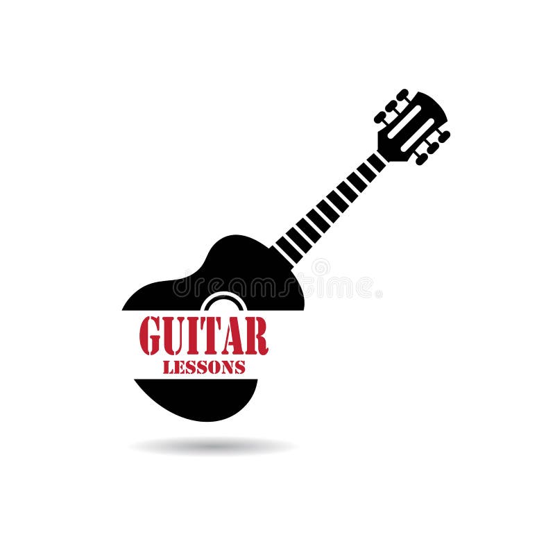 Guitar Lessons Logo Creative Vector Icon Stock Vector - Illustration of ...