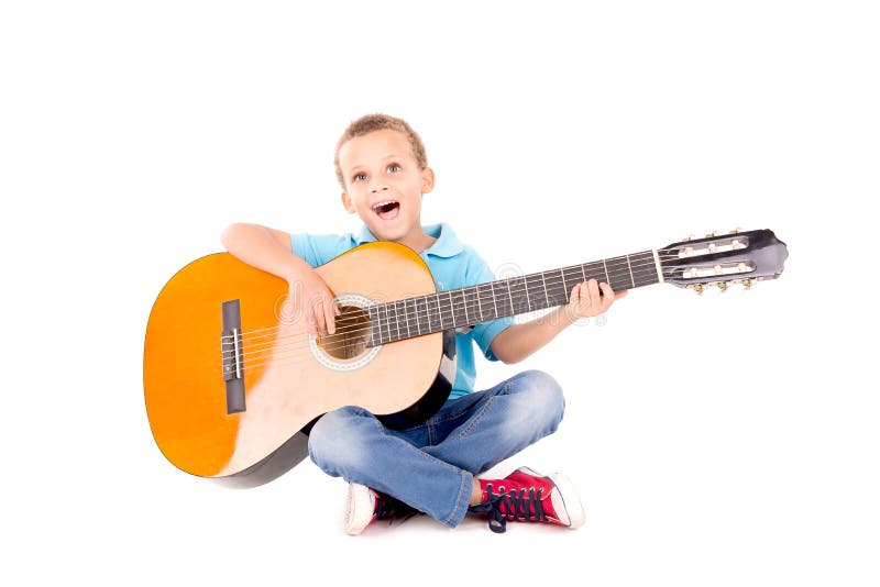 Guitar stock photo. Image of cute, guitarist, portrait - 58589448