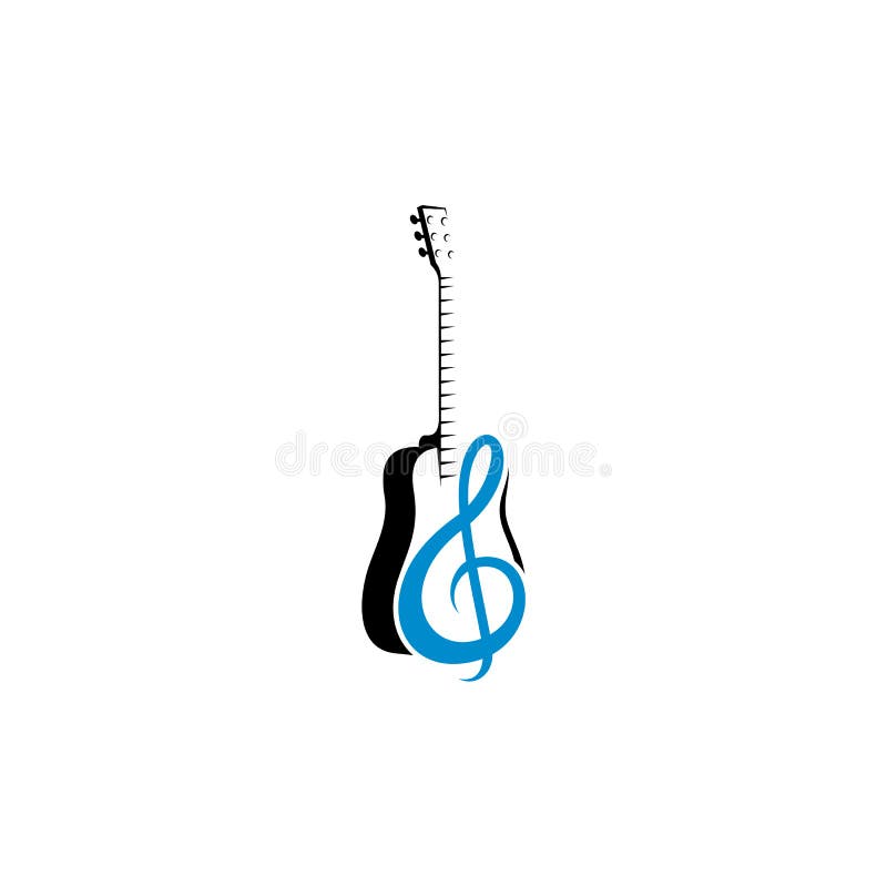 Guitar Logo Concept Design Vector Template. Simple Set of Electric ...