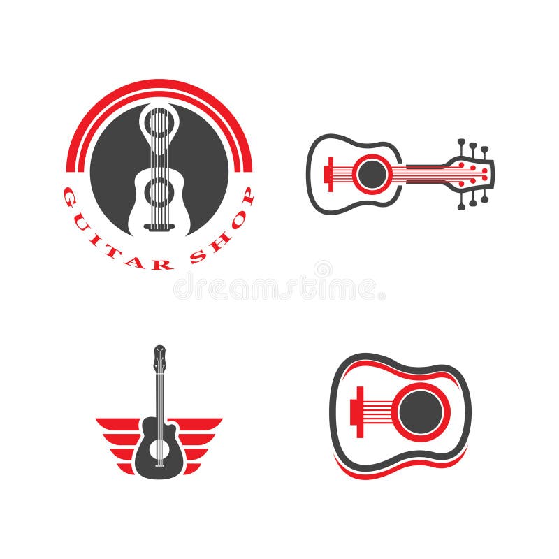 Guitar Logo Design Icon and Symbol Vector Stock Vector - Illustration ...